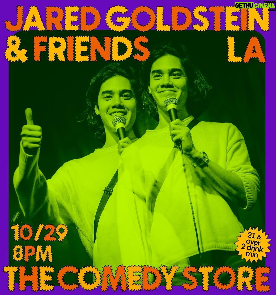 Jared Goldstein Instagram – spooky show in the belly room, ticket link ...