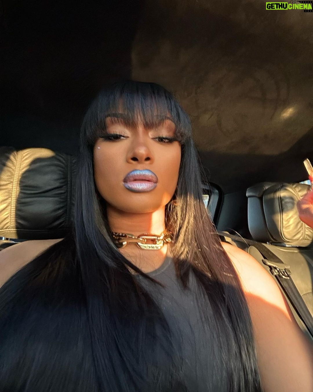 Megan Thee Stallion Instagram – Did a lil blueberry lip for the LV ...