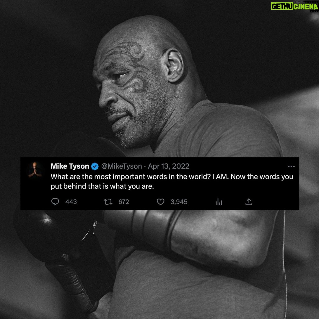 Mike Tyson Instagram – “You are what you say you are.” | Gethu Cinema