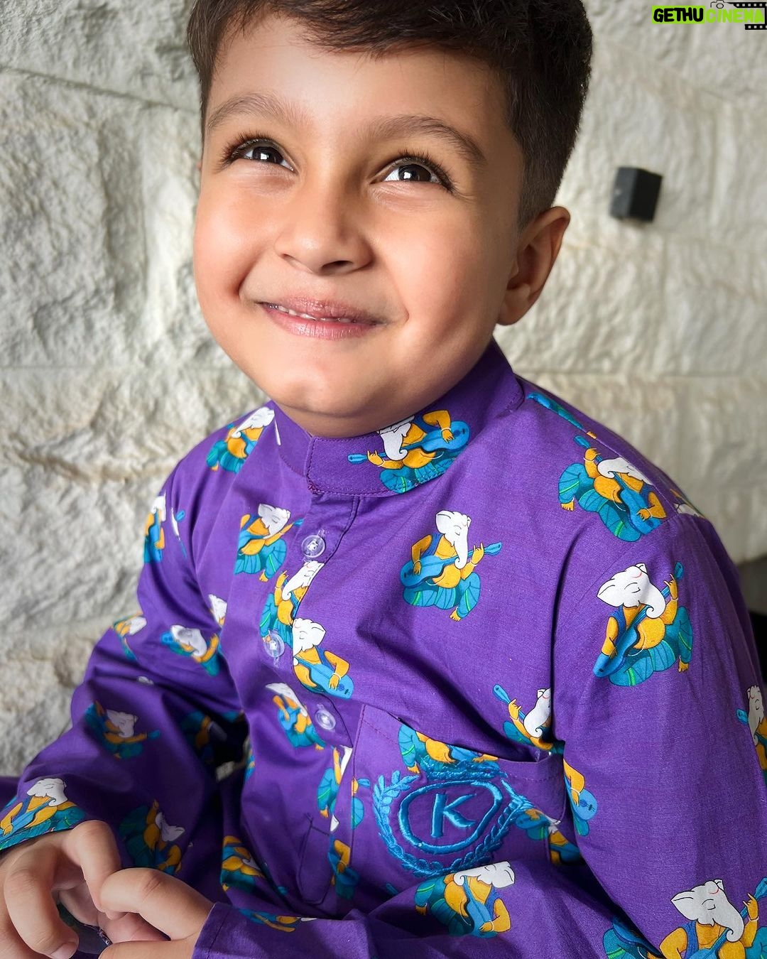 Nisha Rawal Instagram – 🙏 Kavish’s name comes from “कविश” which is also ...