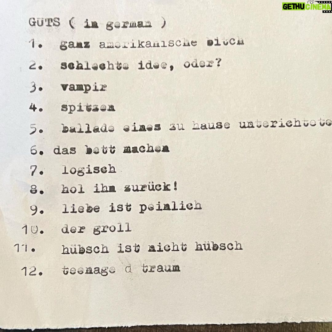 Olivia Rodrigo Instagram – berlin!!!!! also thank u to the sweet girl ...