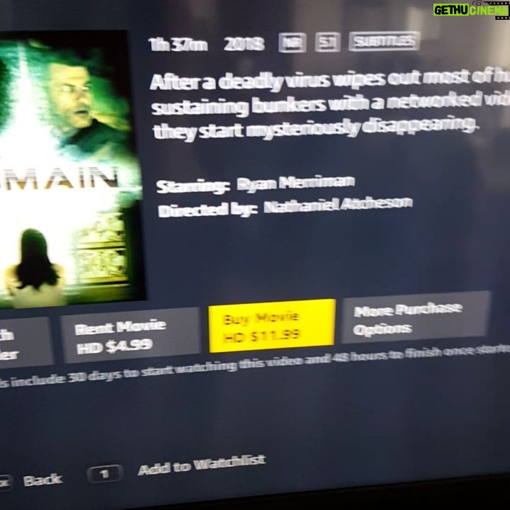 Ryan Merriman Instagram – Loved making this film…great script and an ...