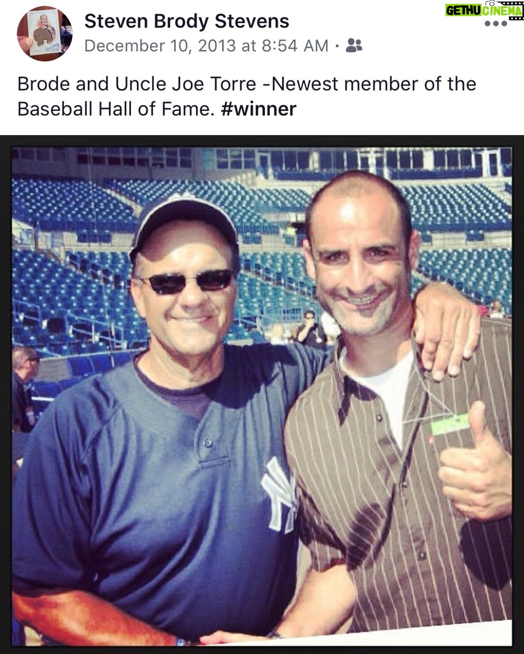Brody Stevens Instagram – FaceBook memories… Joe & Bro ⚾️ #YankeePride ...