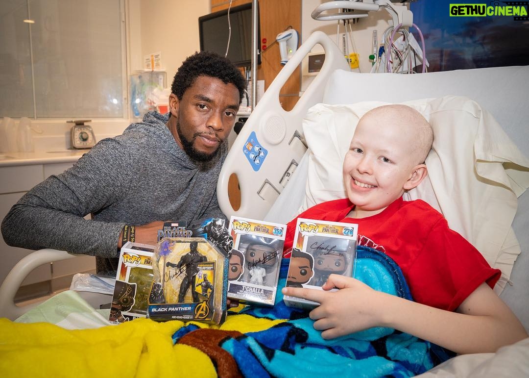 Chadwick Boseman Instagram – Hayden wanted me to say hello to two of ...