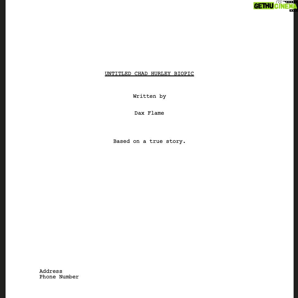 Dax Flame Instagram – Which of my unproduced screenplays would you be most interested to see as ...