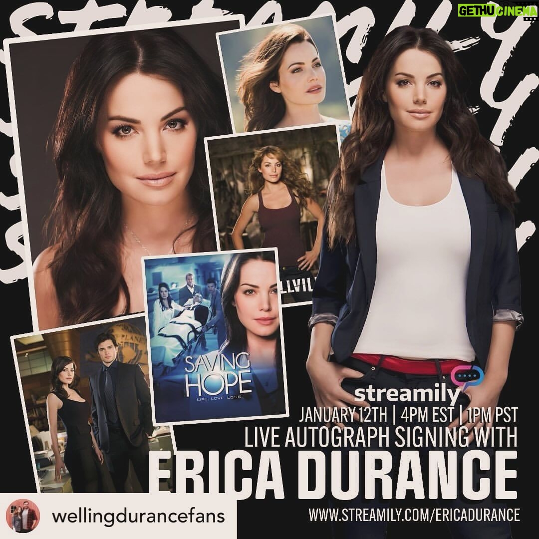 Erica Durance Instagram – @wellingdurancefans Join Erica Durance, Tom ...