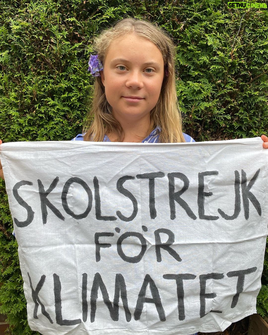Greta Thunberg Instagram – School strike week 201. Happy midsummer! # ...