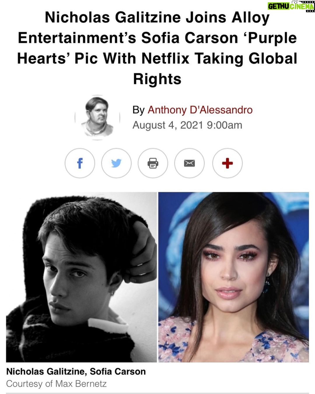 Nicholas Galitzine Instagram – Buzzing to start my next project ‘Purple Hearts’ with ...