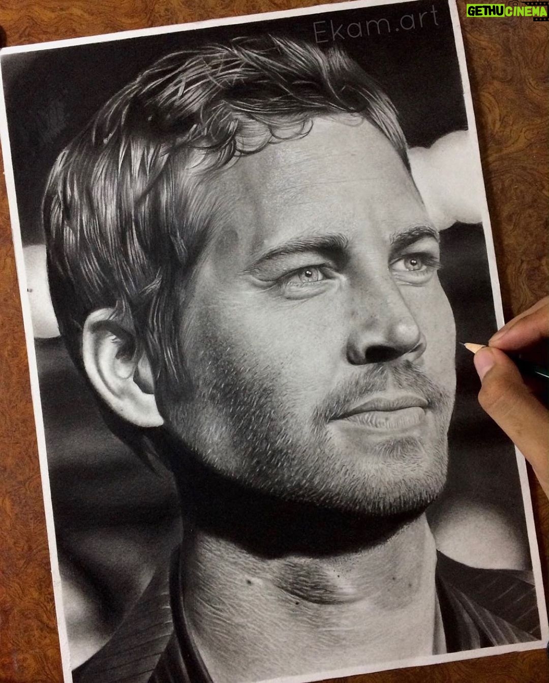 Paul Walker Instagram – Incredible detail! ️ by @ekam.art #FanArtFriday ...
