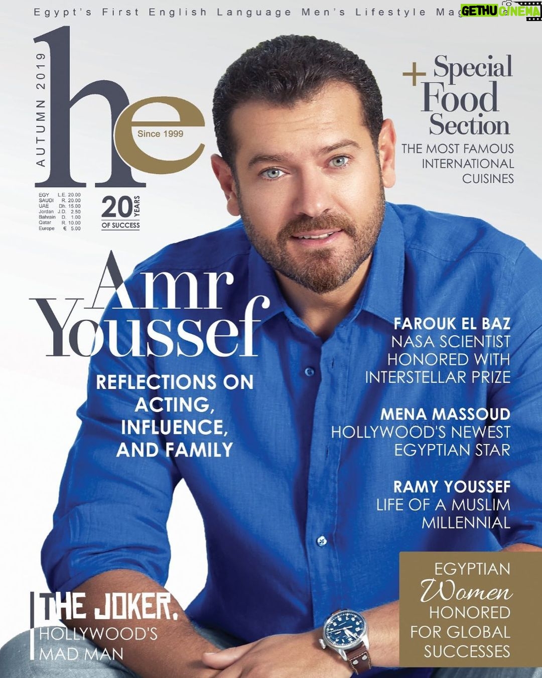 Amr Youssef Instagram – Autumn 2019 issue of He Magazine is out !! Find ...