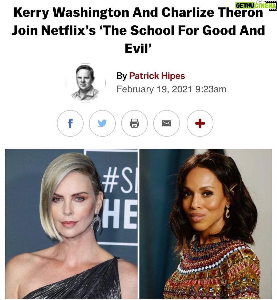Charlize Theron Instagram – Let’s go @kerrywashington!!! Excited for ...