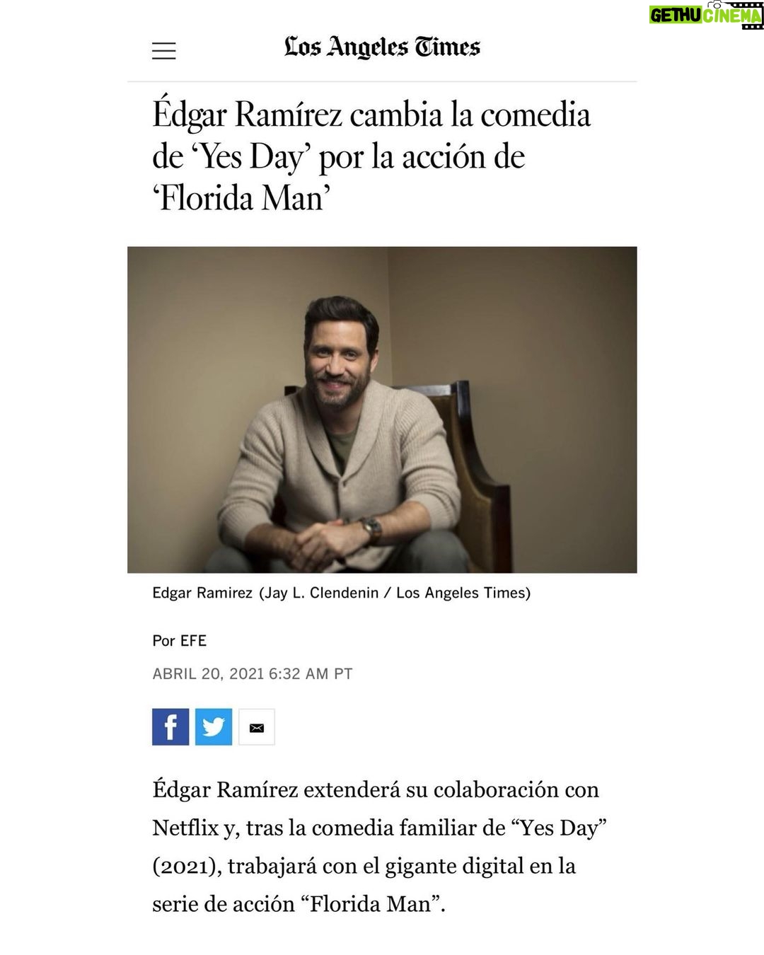Edgar Ramírez Instagram – ¡No puedo esperar! • Não posso esperar! 🔥# ...