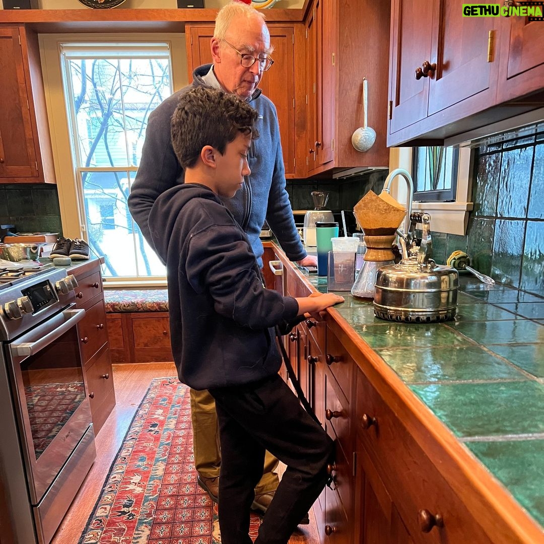 Elizabeth Warren Instagram – Bruce watches our grandson Atticus as he ...