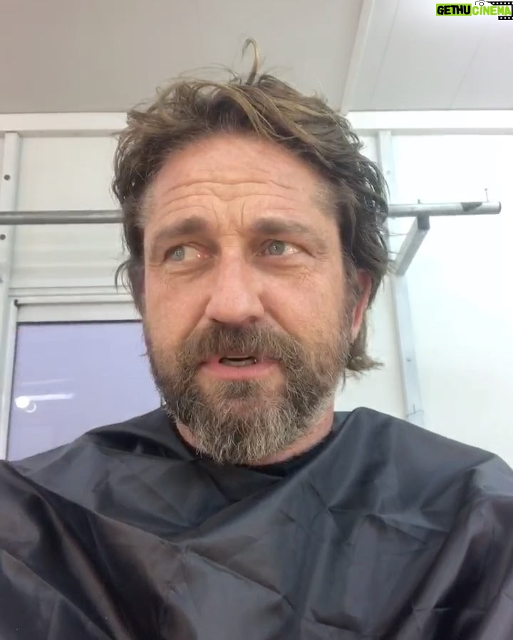 Gerard Butler Instagram – The shave in action. Consider myself trimmed ...
