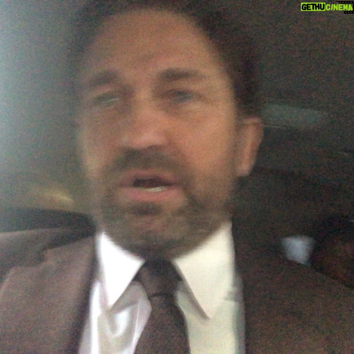 Gerard Butler Instagram – Clown car at the #Angelhasfallen premiere 🤡👹😭 ...