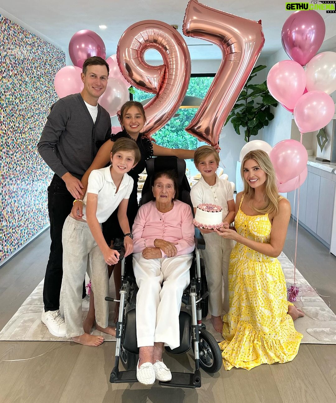 Ivanka Trump Instagram – Last week we celebrated my Grandma Babi’s 97th birthday 🎂 We’re so ...