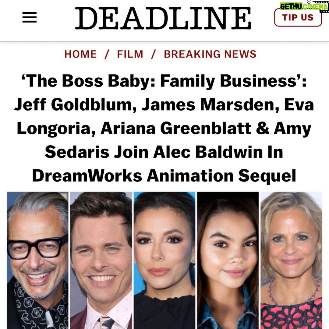 James Marsden Instagram – We’ve got a BOSS BABY 2 on the way! Excited ...