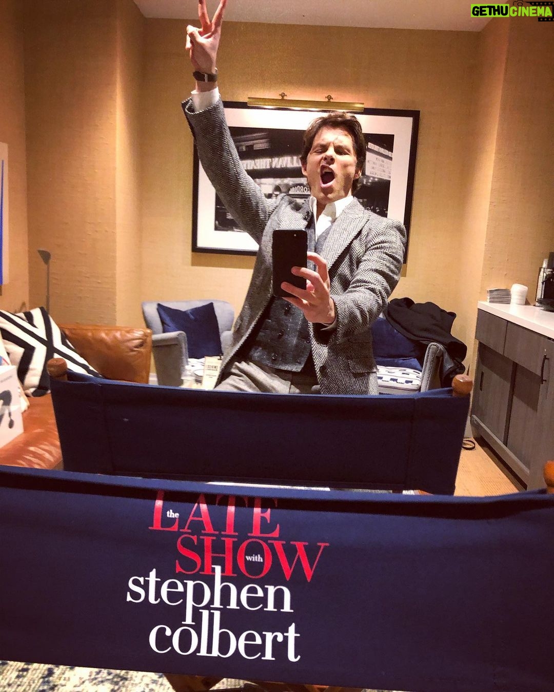 James Marsden Instagram – Visiting my good friend Stephen Colbert ...