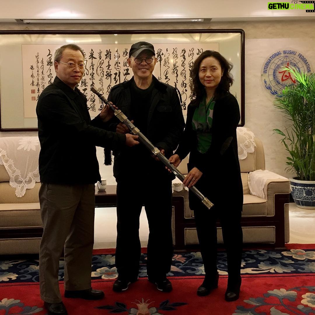 Jet Li Instagram – It is an honor to receive a sword from China Wushu ...