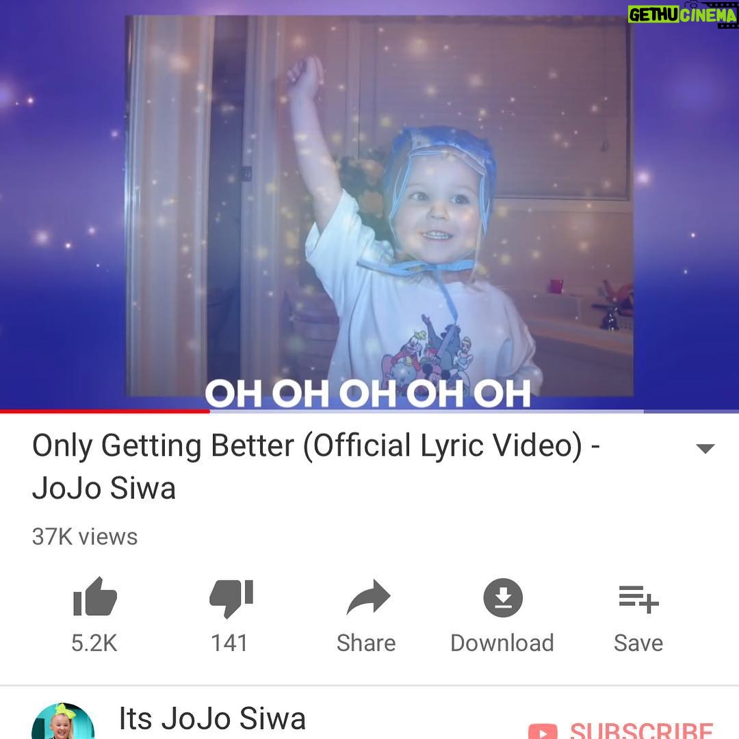 JoJo Siwa Instagram – MY BRAND NEW SONG “ONLY GETTING BETTER” IS OUT ...