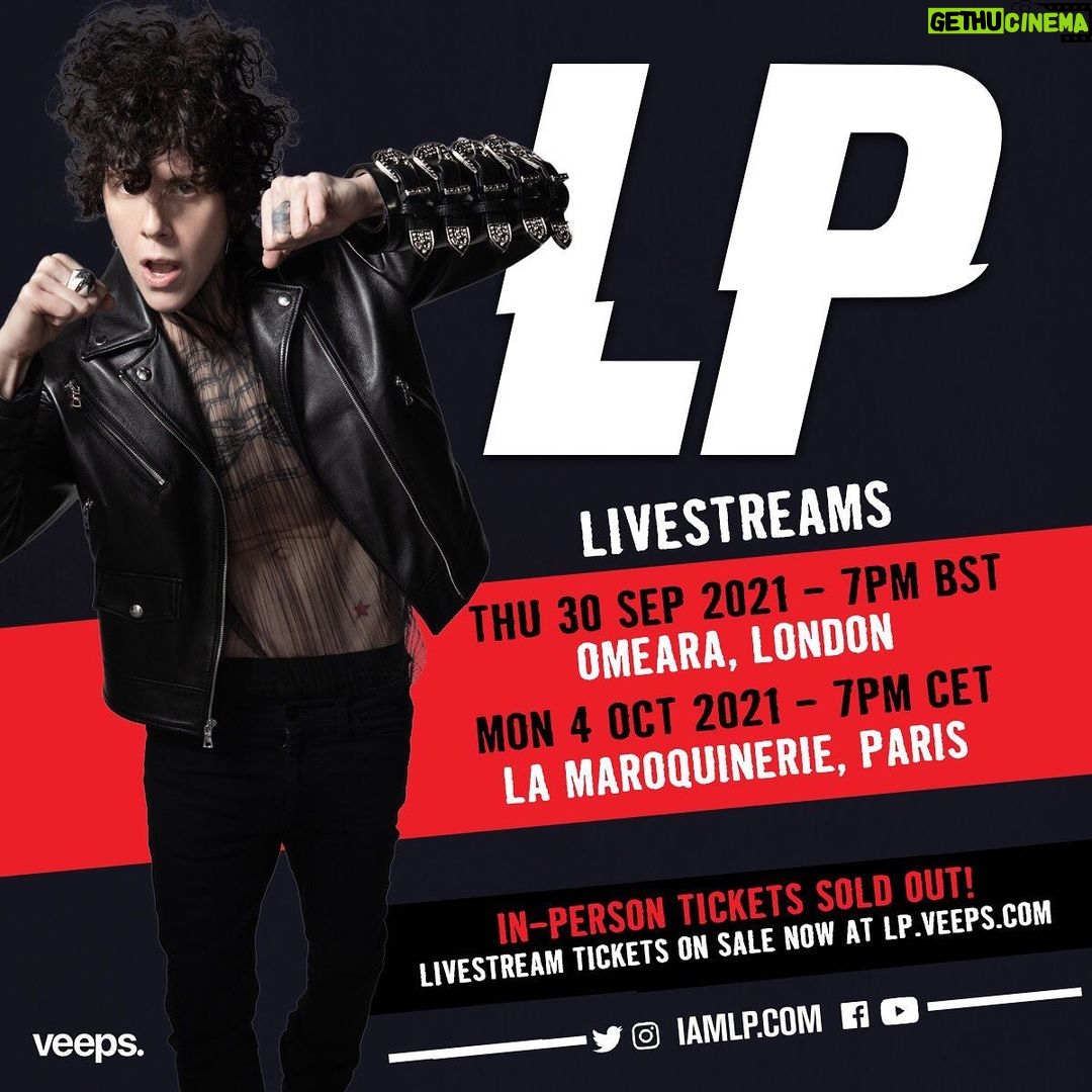 LP Instagram – So excited to announce that livestream tickets for my ...