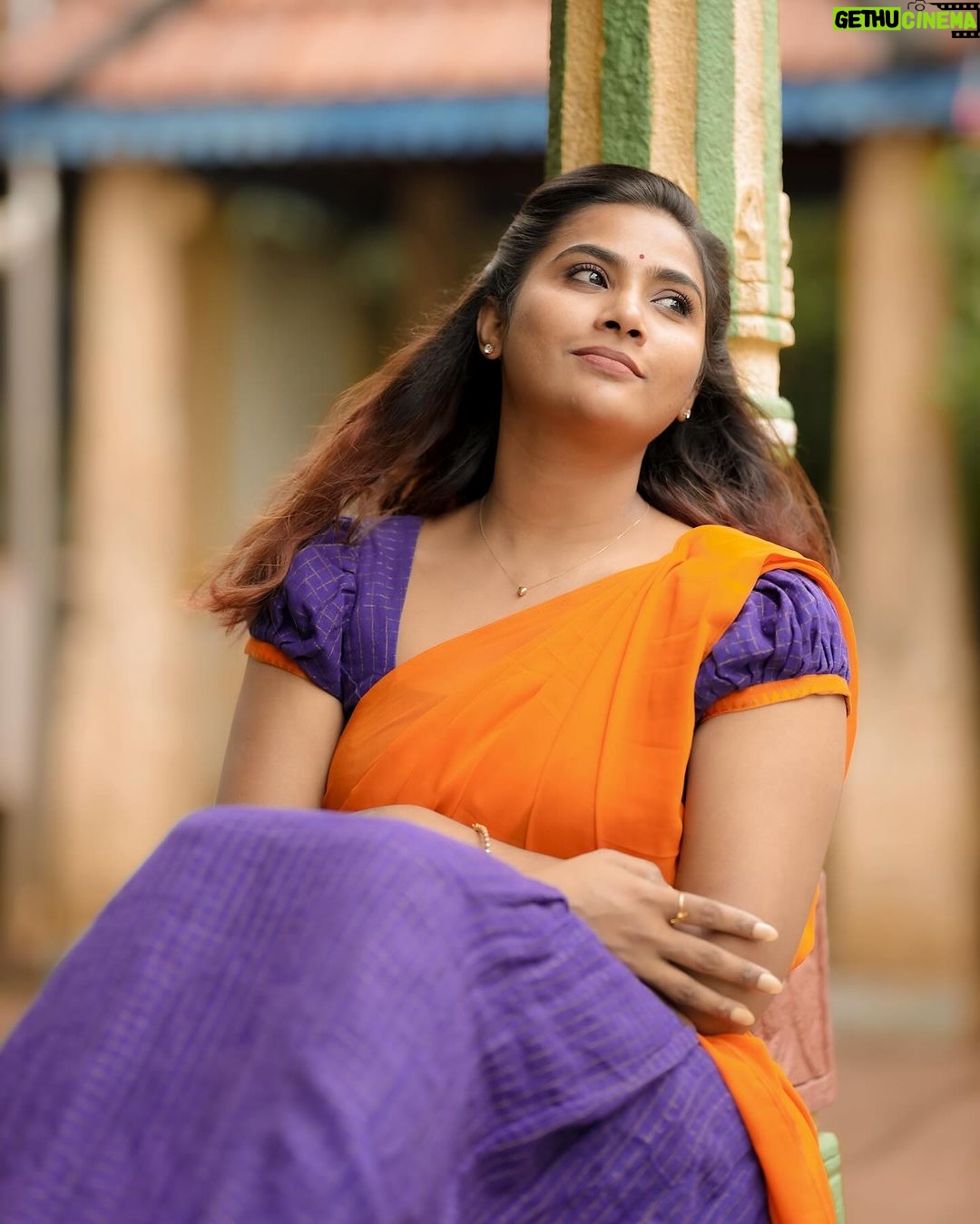 Myna Nandhini Instagram – Pc @skmani_photography half saree ...