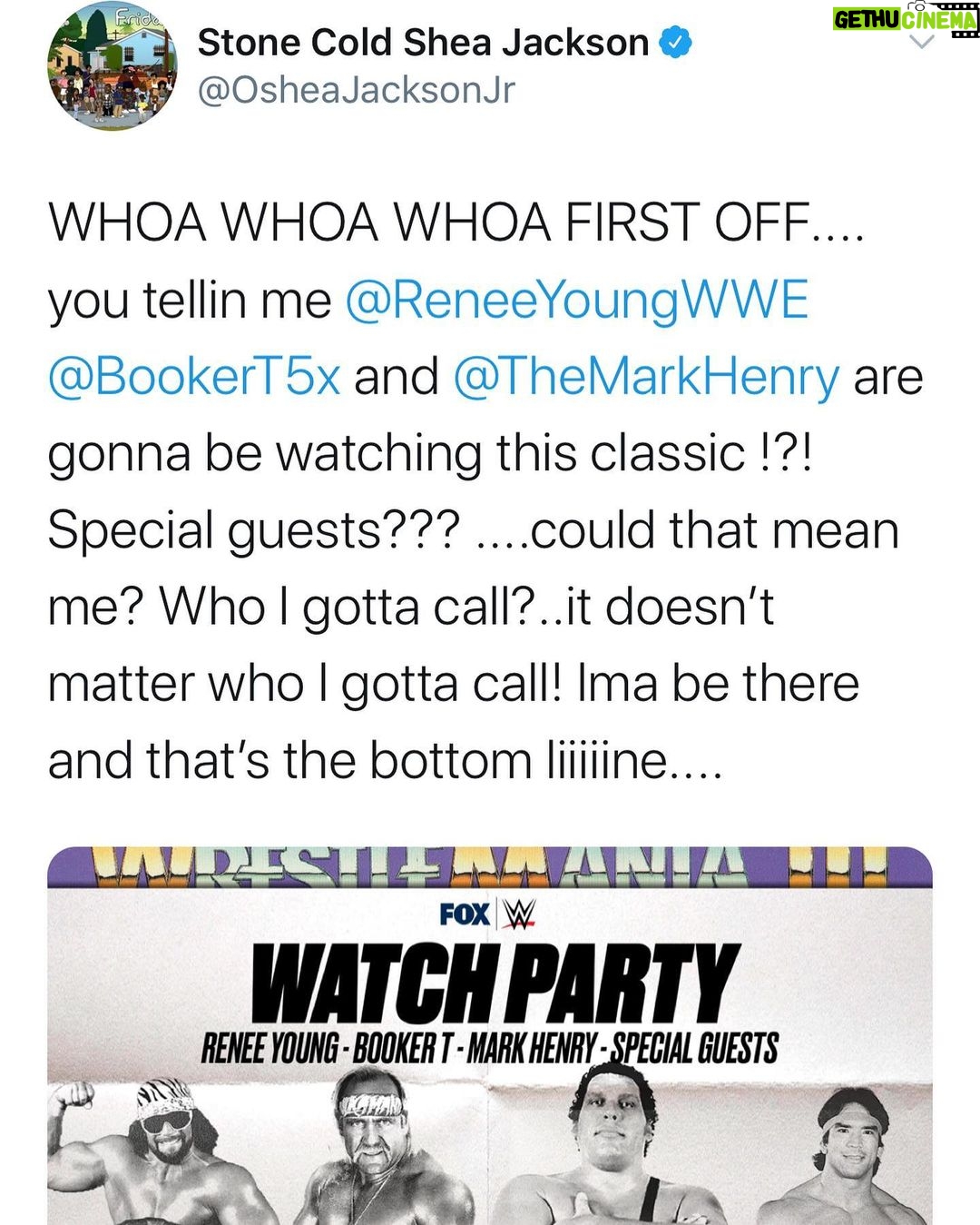 O’Shea Jackson Jr. Instagram – @themarkhenry @reneeyoungwwe ...