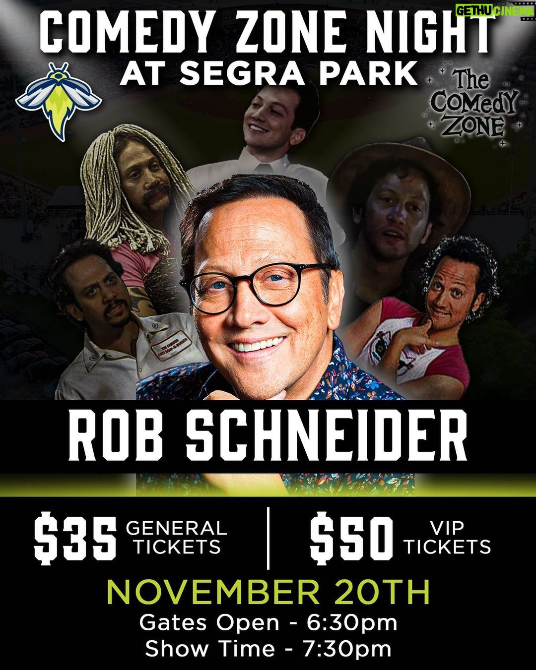 Rob Schneider Instagram – Outdoor show tonight @segrapark in Columbia ...