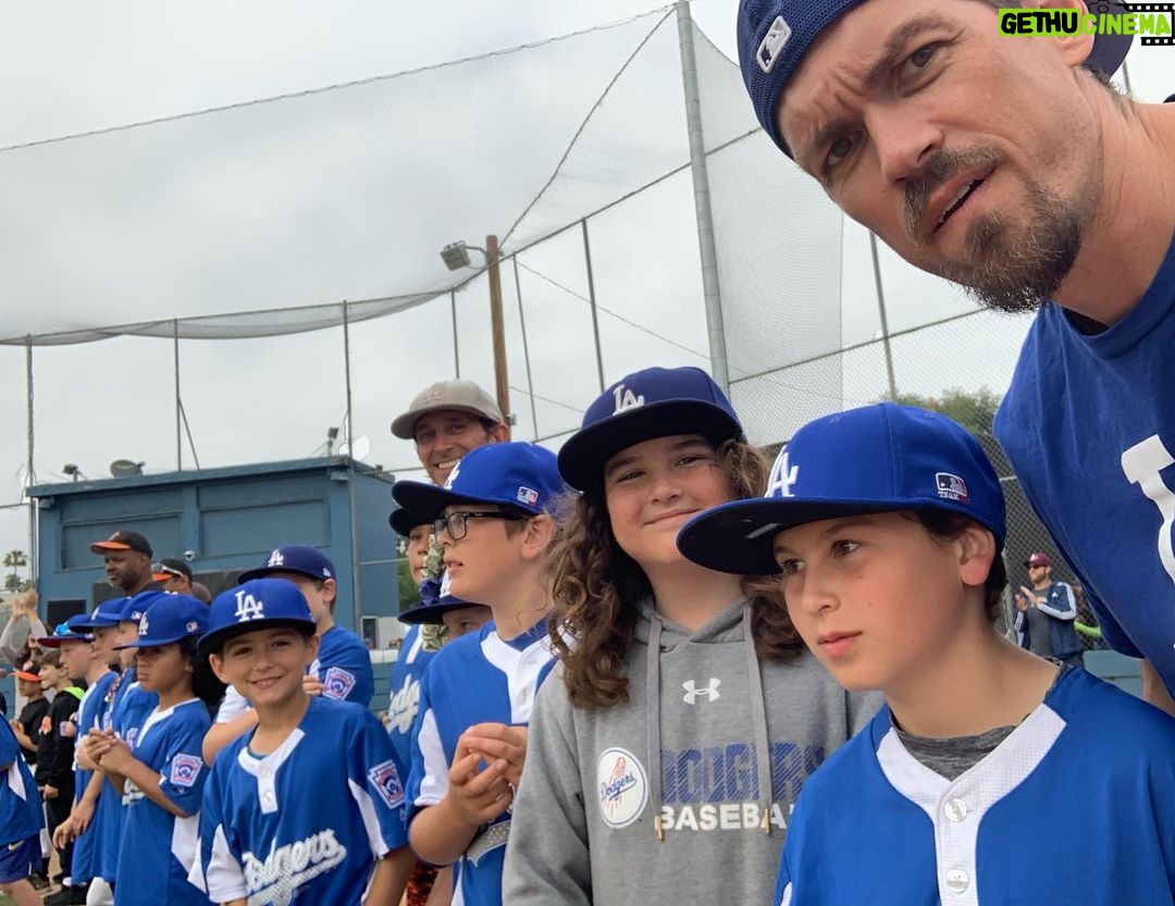 Steve Howey Instagram – Thug Life! #dodgers #littleleaguebaseball # ...
