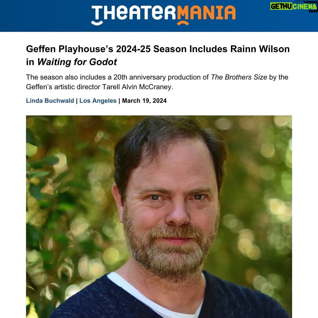 Rainn Wilson Instagram – So excited to head back to the THEA-TAH! One ...