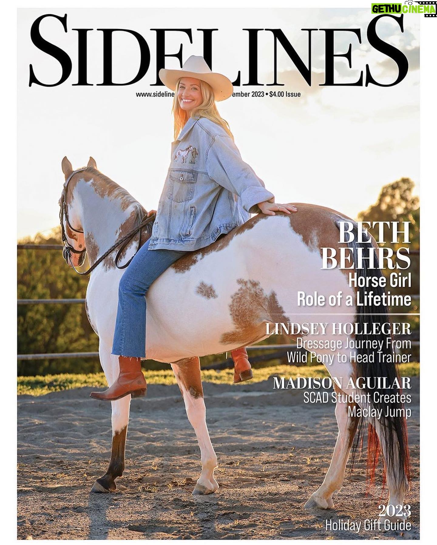 Beth Behrs Instagram – Beyond honored to be on the cover of @sidelines ...
