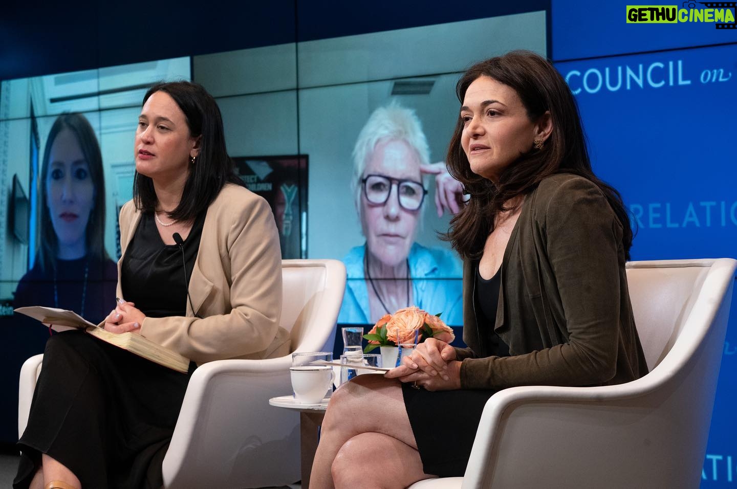 Sheryl Sandberg Instagram – It was an honor to join the @cfr_org and ...