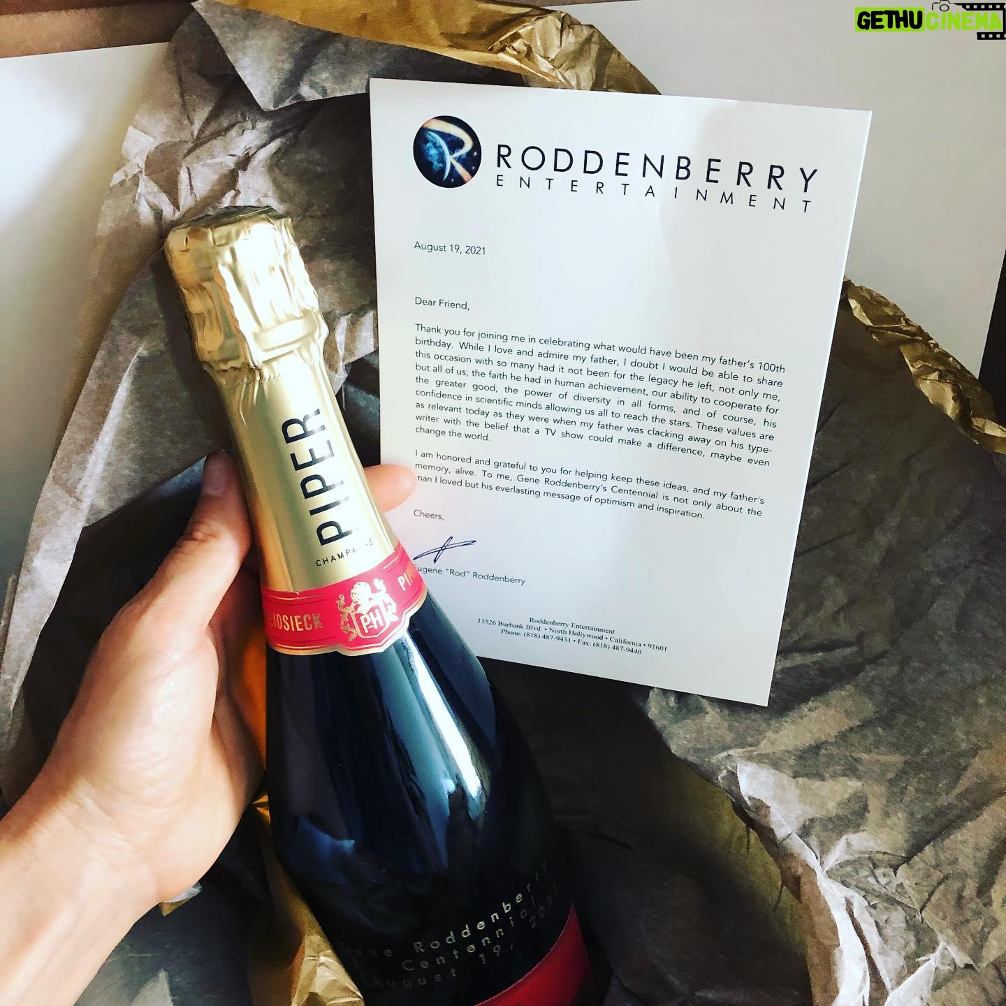 Keiko Agena Instagram – A toast to Gene Roddenberry’s Centennial! May we keep moving forward to ...