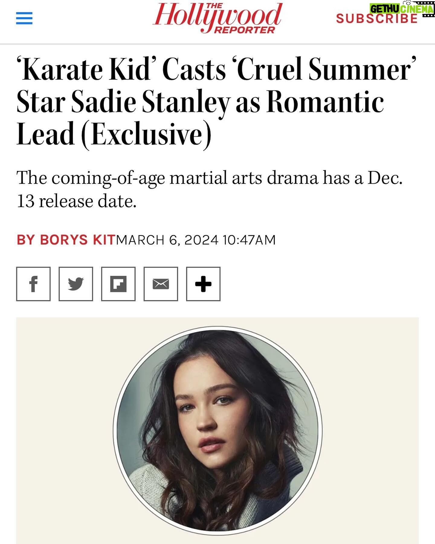 Sadie Stanley Instagram – Grew up watching this franchise- this is v v ...