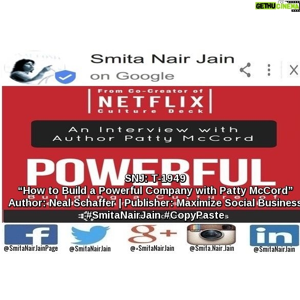 Smita Nair Jain | Gethu Cinema